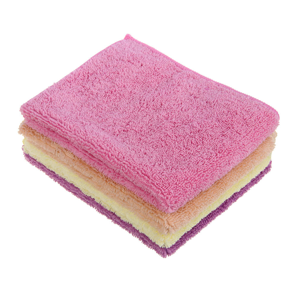 VETTA Салфетка из микрофибры для сухой уборки, 30х40см, 4 цвета. 1 штука.