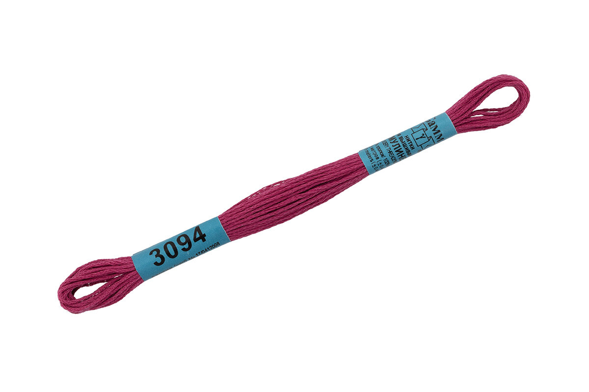 Мулине GAMMA нитки для вышивания 8м. 3094 светло-сливовый, 1 штука.