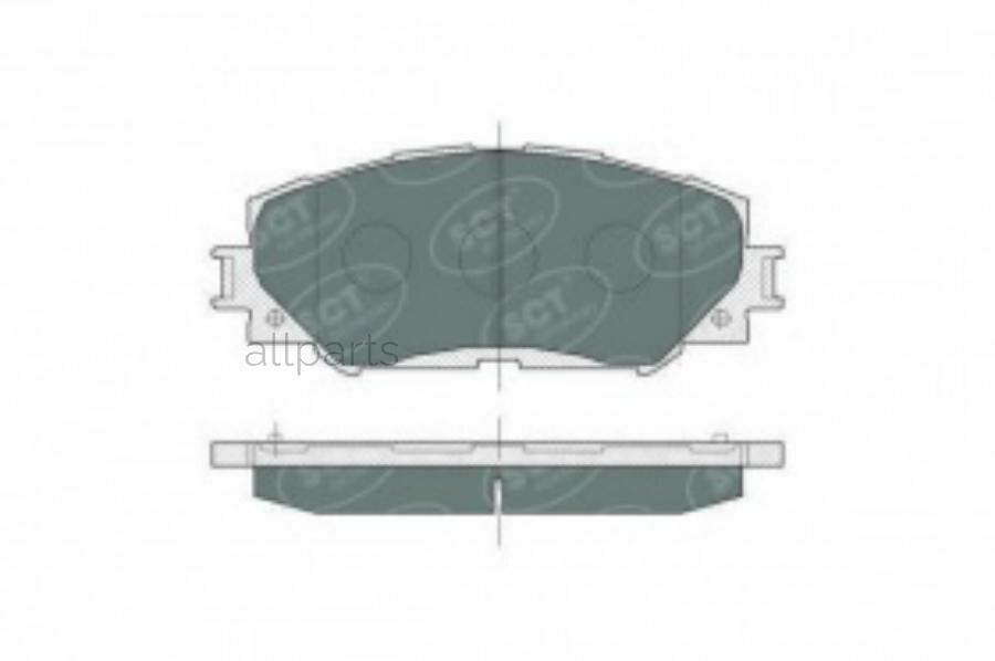SCT GERMANY SP377 колод. торм. задн. TOYOTA AURIS 1.4-1.6 07-/09-/COROLLA (E15)/(E17/E18) 07-/13-/RAV 4 III 06-/08-