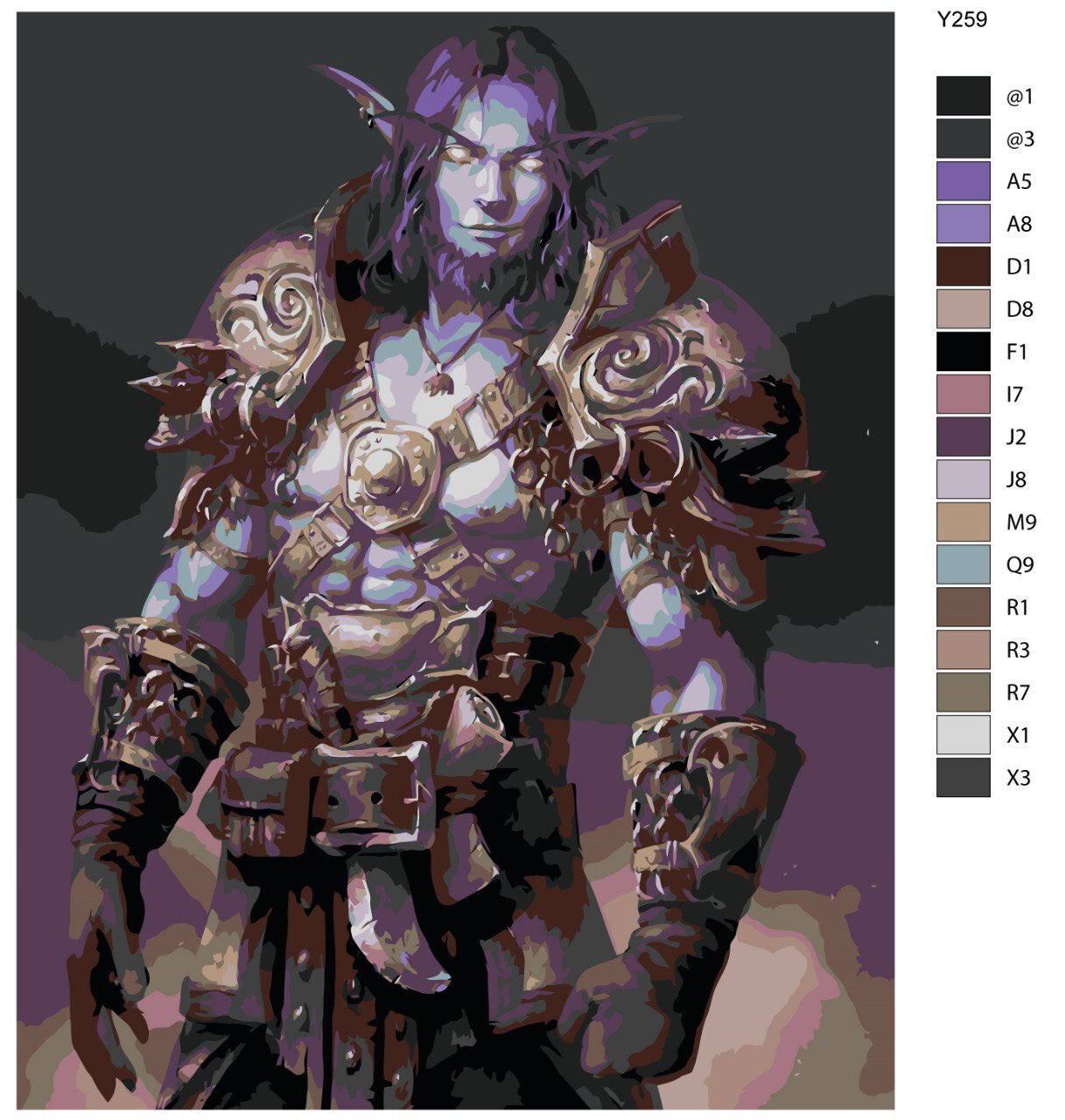 Картина по номерам Y-259 "Игра Worl of Warcraft" 40х50