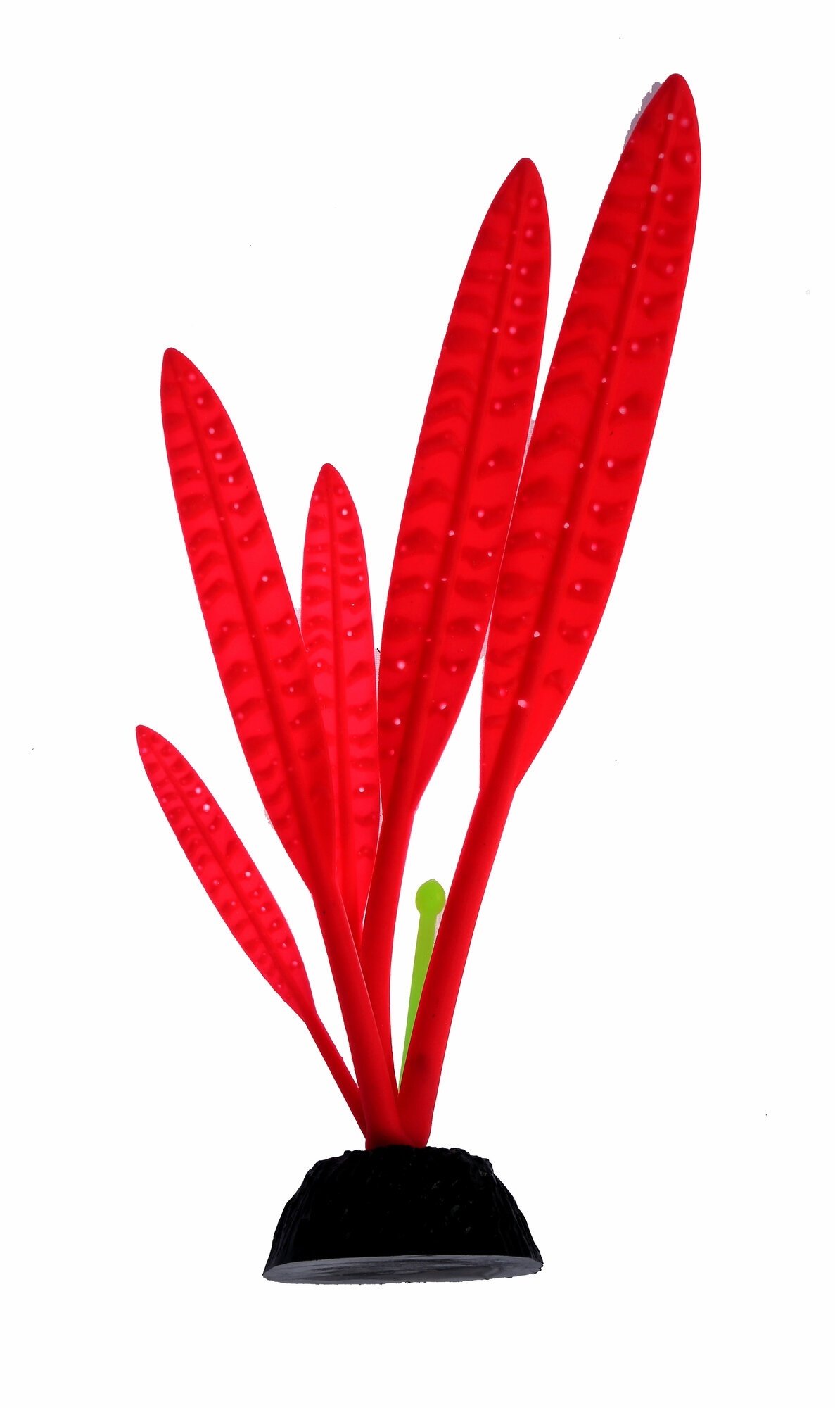 Силиконовое растение для аквариума "Homefish", с флюорисцентным эффектом (цвет: малиновый), 19 см