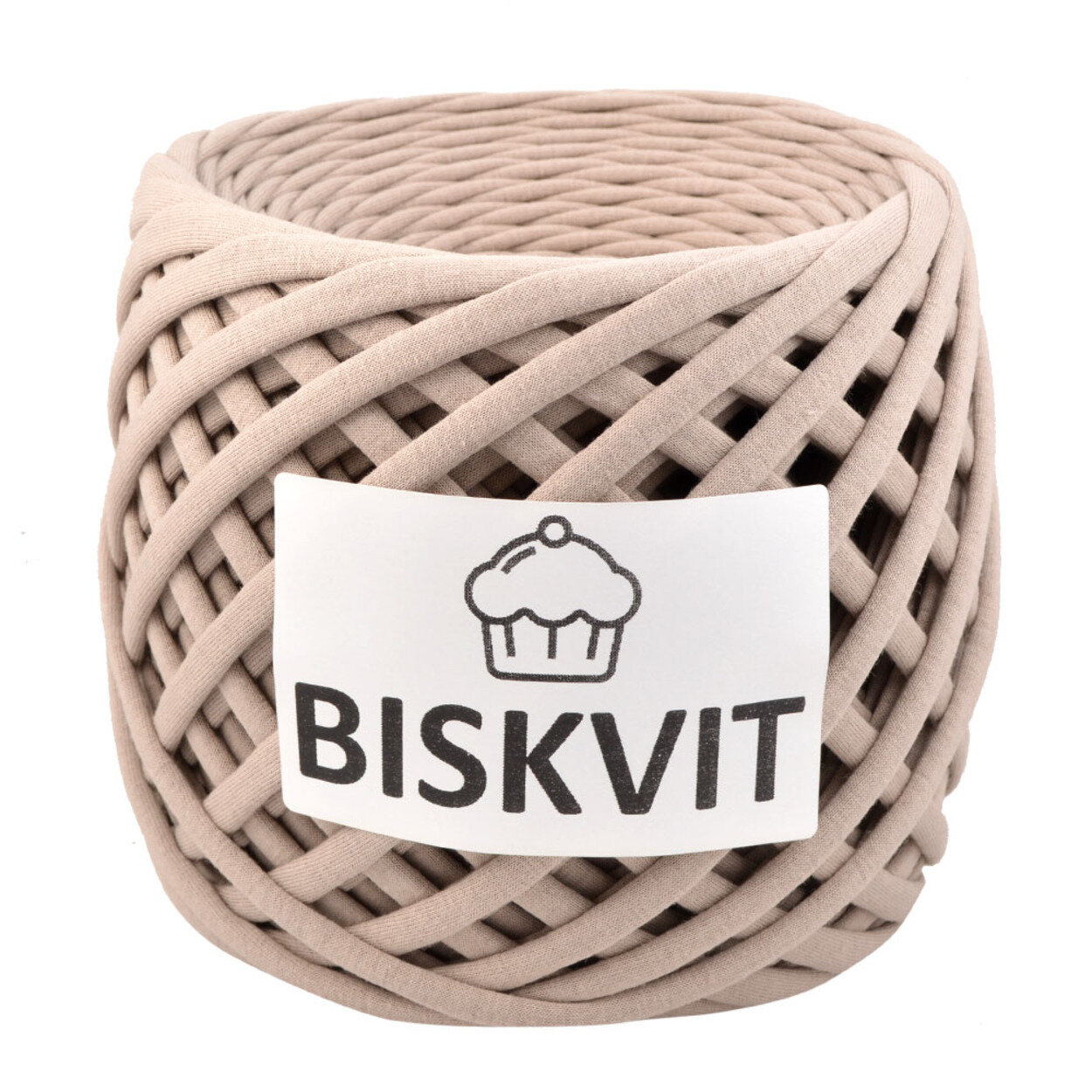 Пряжа Бисквит, Biskvit трикотажная, 330г, 100м, 100%хлопок, Какао (556) 1 шт