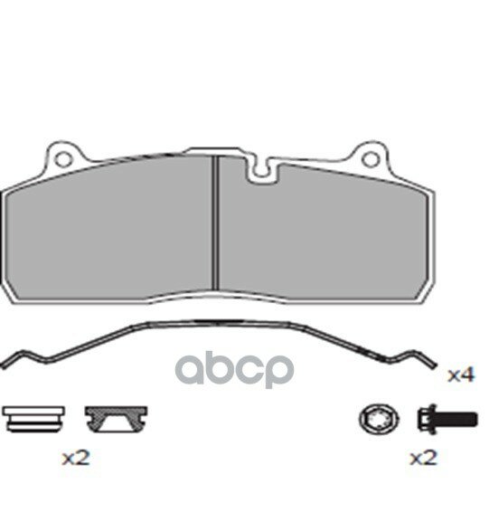Колодки тормозные! WVA29175 с р/к, зад дисковый тормоз Haldex DB22 LT SAF WUHLERMANN арт. 31010044