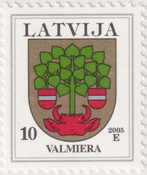 Почтовые марки Латвия 2005г. "Гербы Латвии - Валмиера" Гербы MNH