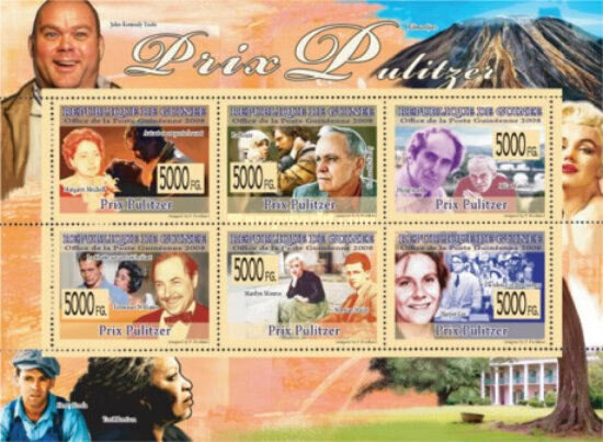 Почтовые марки Гвинея 2008г. "Кино - Пулитцеровская премия" Кино, Актеры MNH