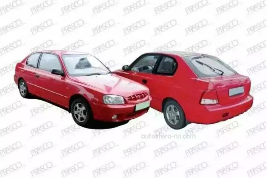 Крыло переднее прав. с бок. отверст. под повтор! Hyundai Accent 00-01 Prasco арт. HN0163003