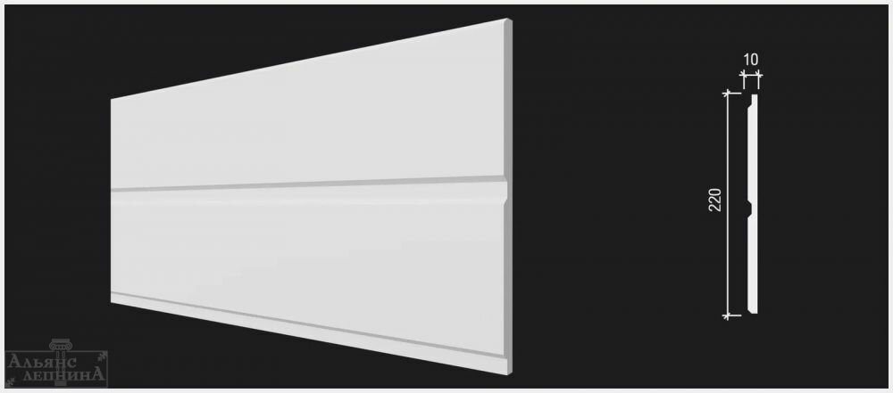 Панель Decor-Dizayn DD921 Белая Лепнина Д3000хВ220хТ10 / Декор Дизайн.