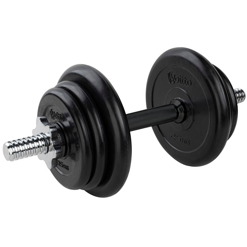 Гантель разборная обрезиненная 10,5 кг Voitto V-307 - d31, Комплектация №1 с обрезиненной ручкой