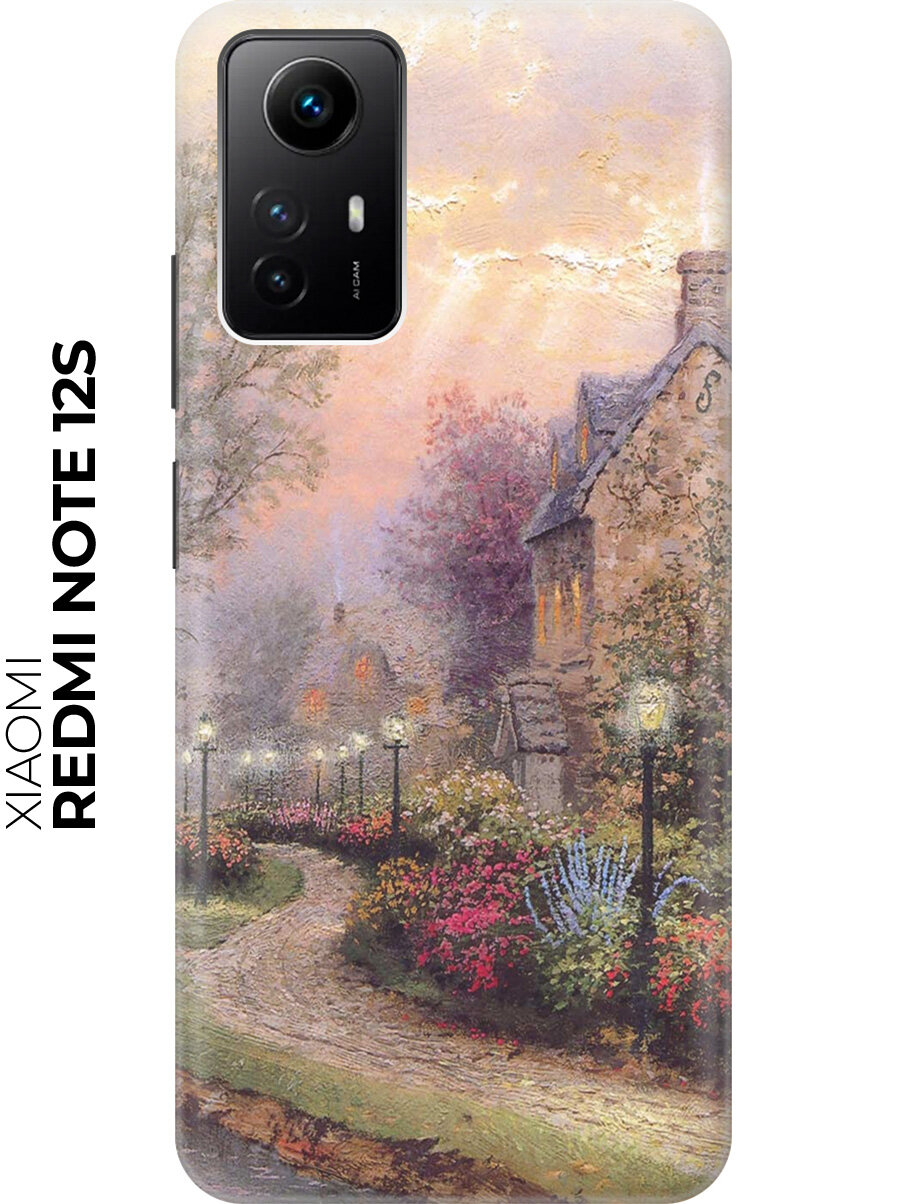 Силиконовый чехол на Xiaomi Redmi Note 12s / Сяоми Редми Ноут 12с с рисунком "Сиреневый вечер"