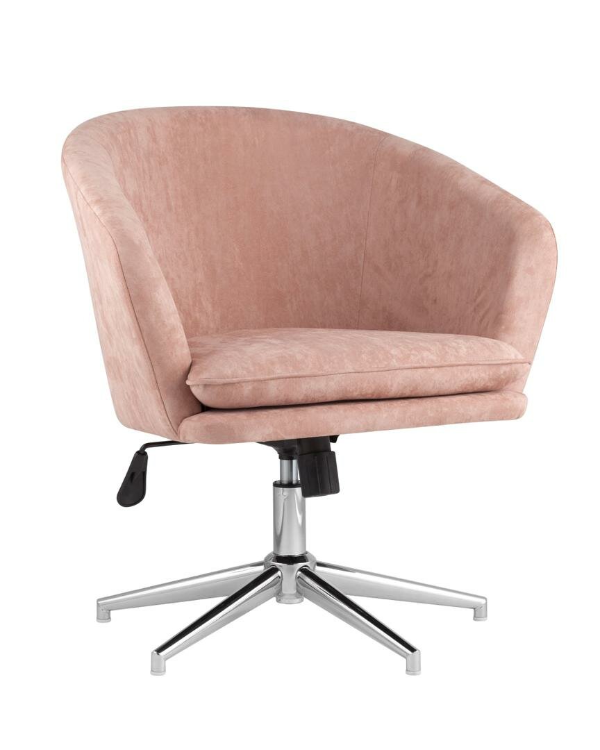 Stool Group Кресло Харис регулируемое розовое мягкое обивка замша, 79-89*70*66 см, арт. УТ000001782