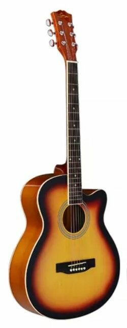 Акустическая гитара, с вырезом, санберст, Smiger GA-H10-38-SB