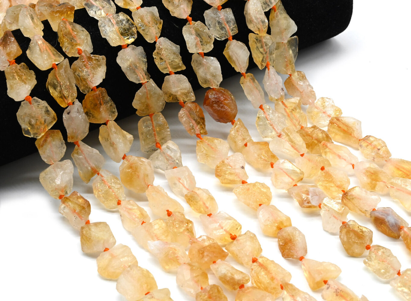 Бусины из цитрина галтовка 13*15мм, 40см, 25 бусин .