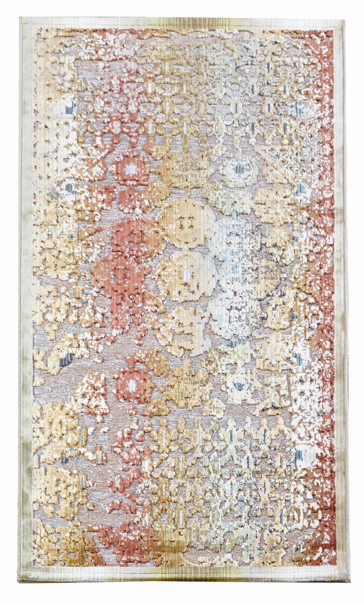 Ковер для комнаты на пол, палас в гостиную, Симфония, 75х150, 307 Z, бежевый