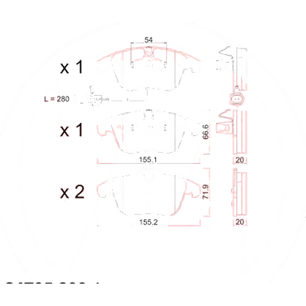 ZIMMERMANN 24705.200.1 (8K0698151A / 8K0698151F) колодки пер Audi (Ауди) a4 / a5 1.8tfsi / 2.0tdi / 2.7-3.2tdi 07-