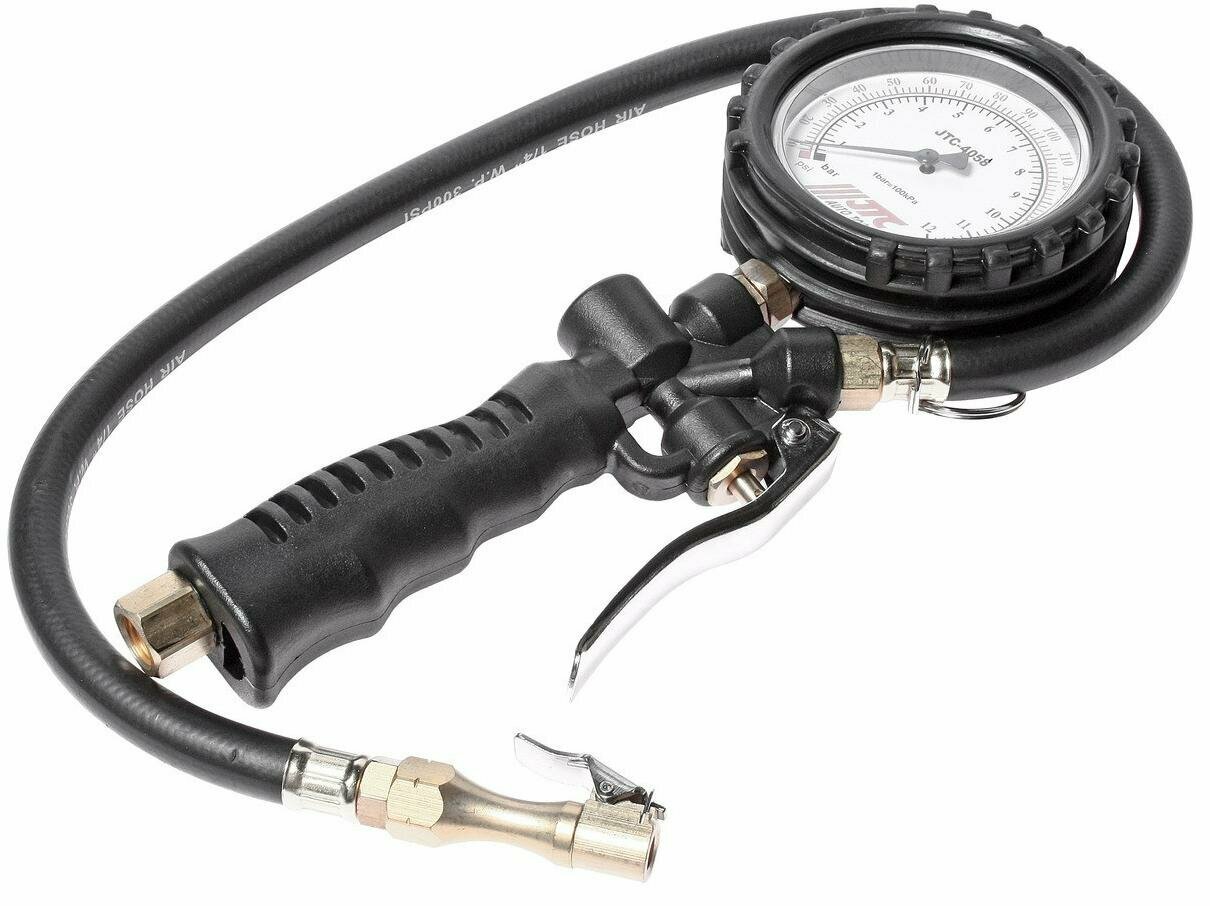 JTC-4058 Манометр шинный для подкачки колес многофункциональный до 12bar (170PSI)