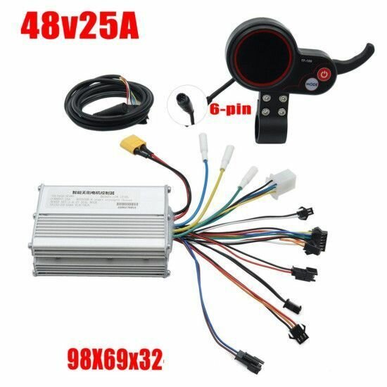 Контроллер 48V 25A и дисплей TF-100 (6Pin) с кабелем