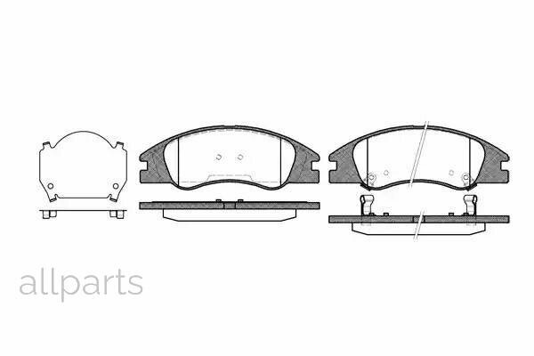 REMSA 113402 1134 02 FDB4014=223517 SBS ! колодки дисковые п.\ Kia Cerato 1.6i 16V/2.0i/CRDi 04>