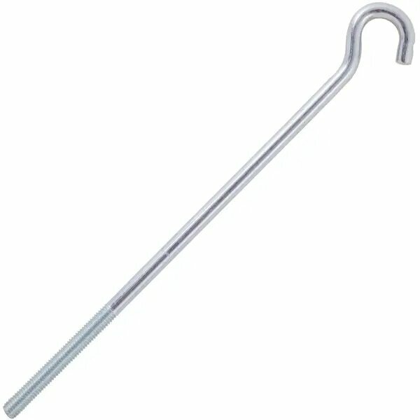 Крюк-полукольцо 8x210 мм, сталь оцинкованная