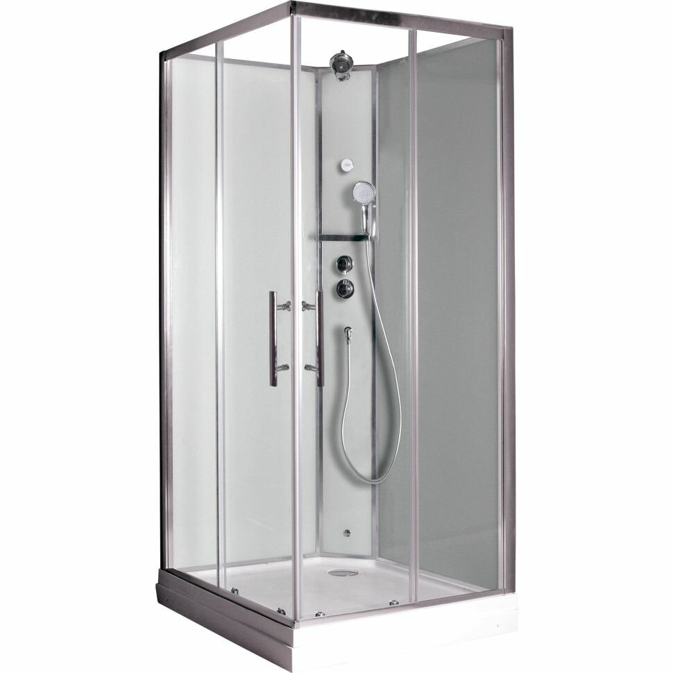 Душевая кабина Timo (Тимо) Ilma ILMA109 цвет профиля хром, стекло прозрачное 6 мм 90х222х90 см