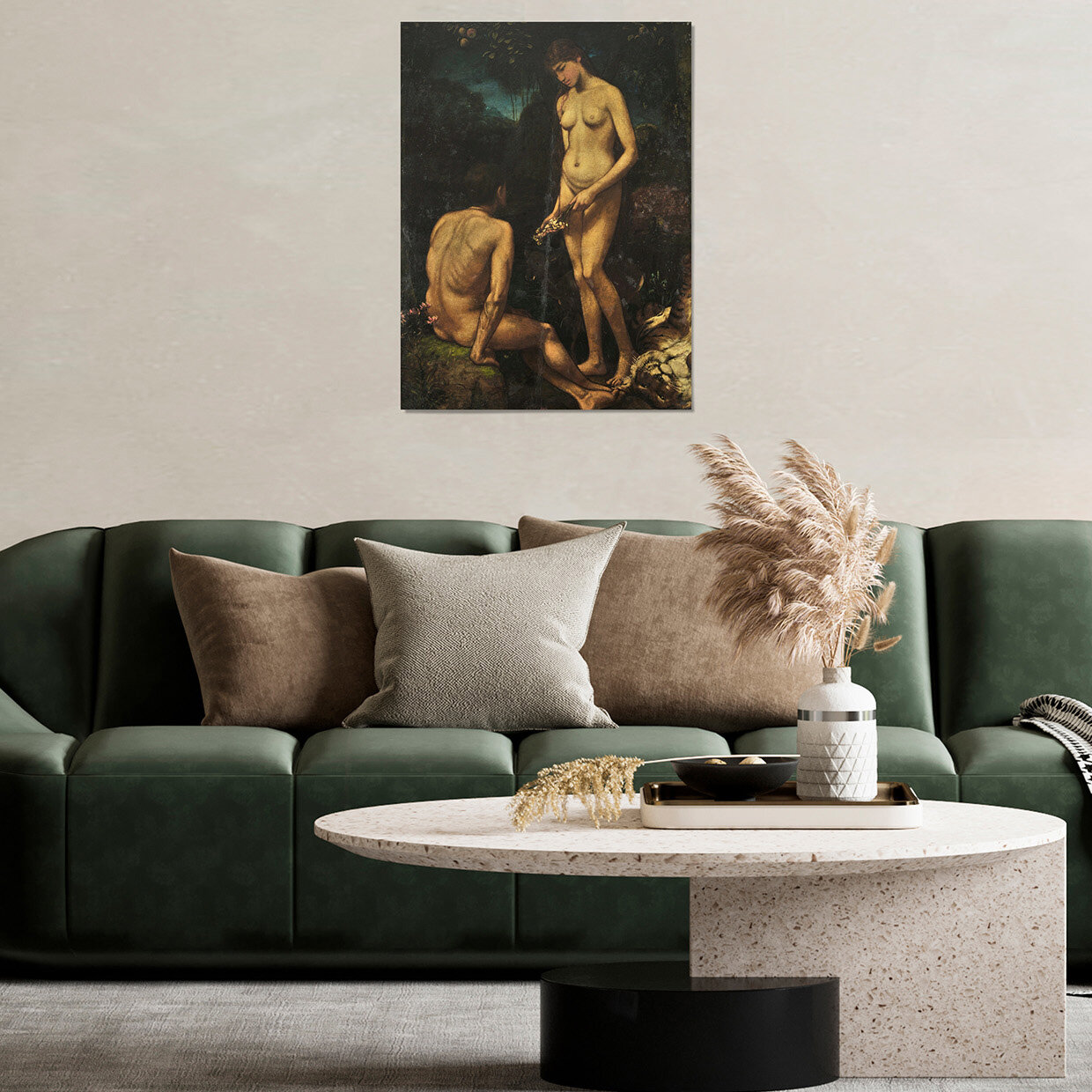 Картина на холсте, репродукция / Ханс Тома - Adam and Eve / Размер 40 x 53 см