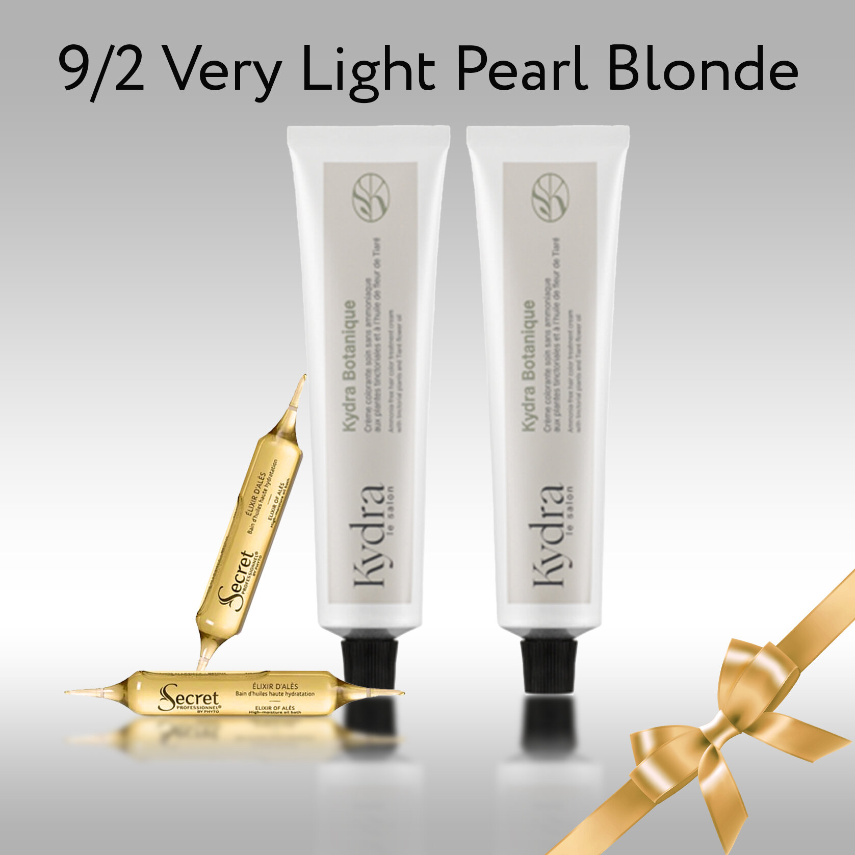 Kydra: 9/2 Very Light Pearl Blonde Kydra Botanique 2 шт, 60мл, Ампулы в ассортименте 2 ампулы по 10мл, Подарок