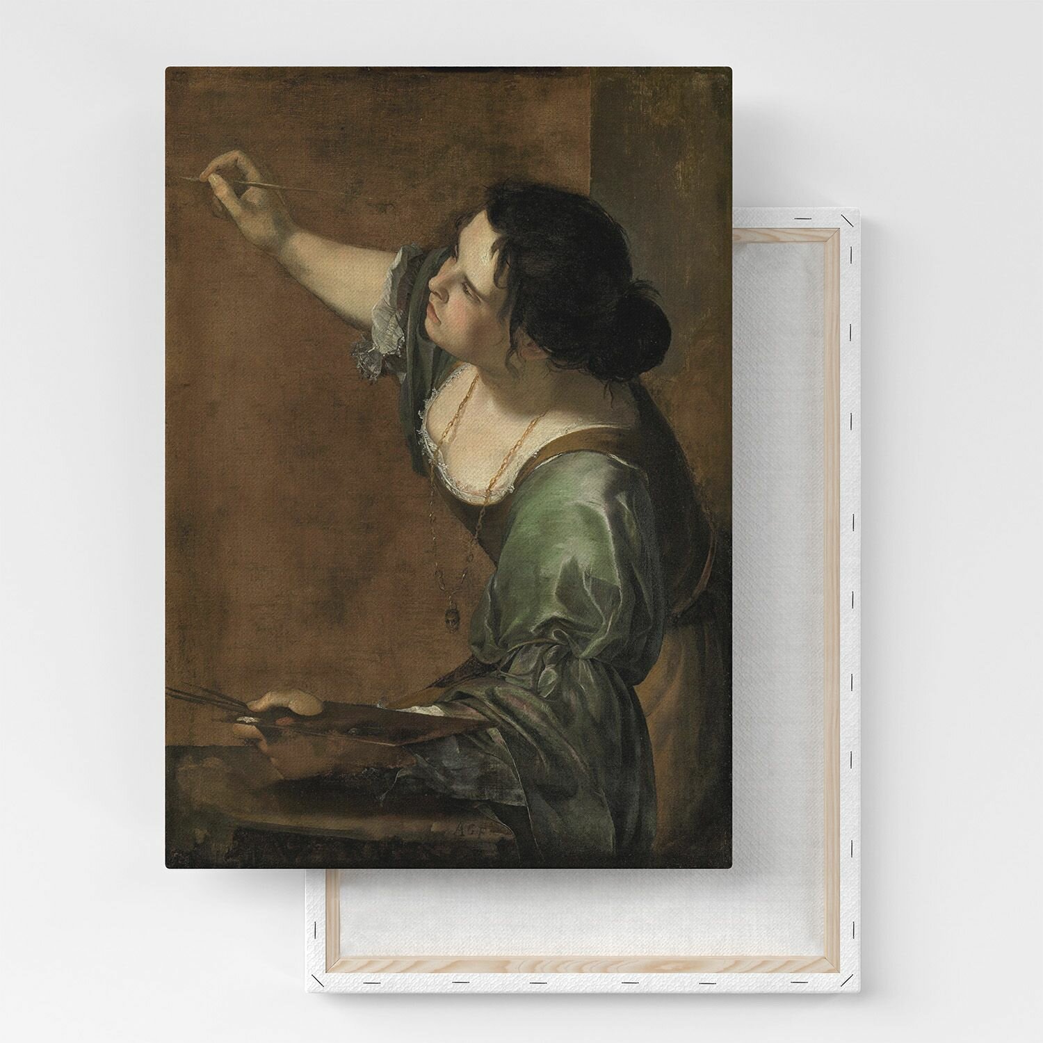 Картина на холсте, репродукция / Артемизия Джентилески - Self-portrait / Размер 40 x 53 см