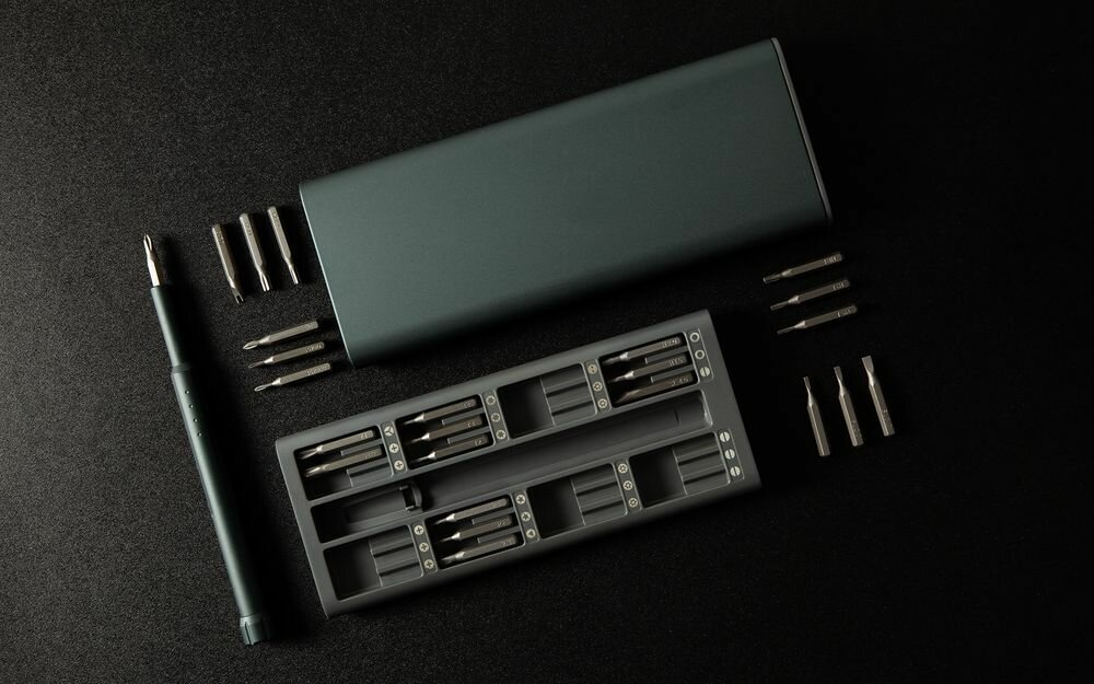 Набор отверток для точных работ телефона ноутбука в кейсе бит, серый 6,8х6,5х1,5 см