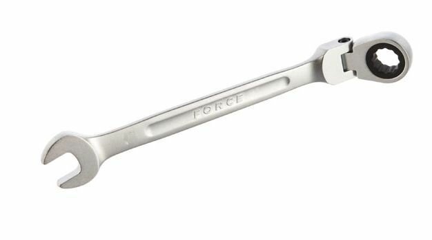 Трещоточный ключ 17мм с шарниром FORCE 75717F