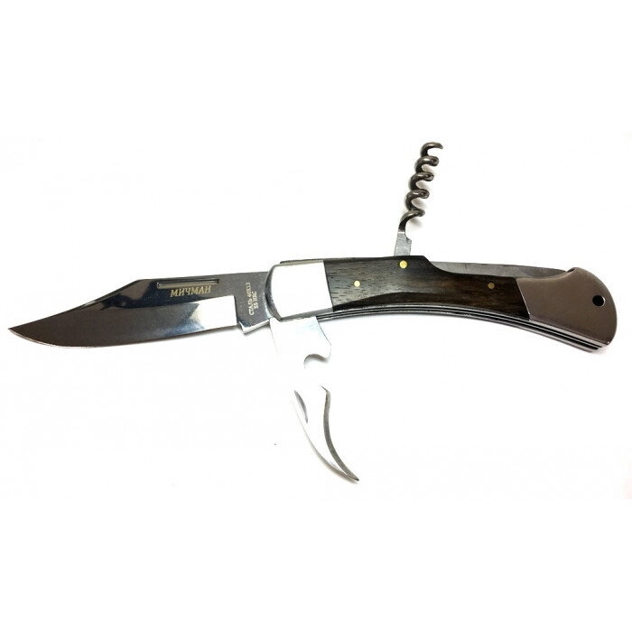 Туристический нож "Мичман", многофункциональный, складной, нержавеющая сталь
