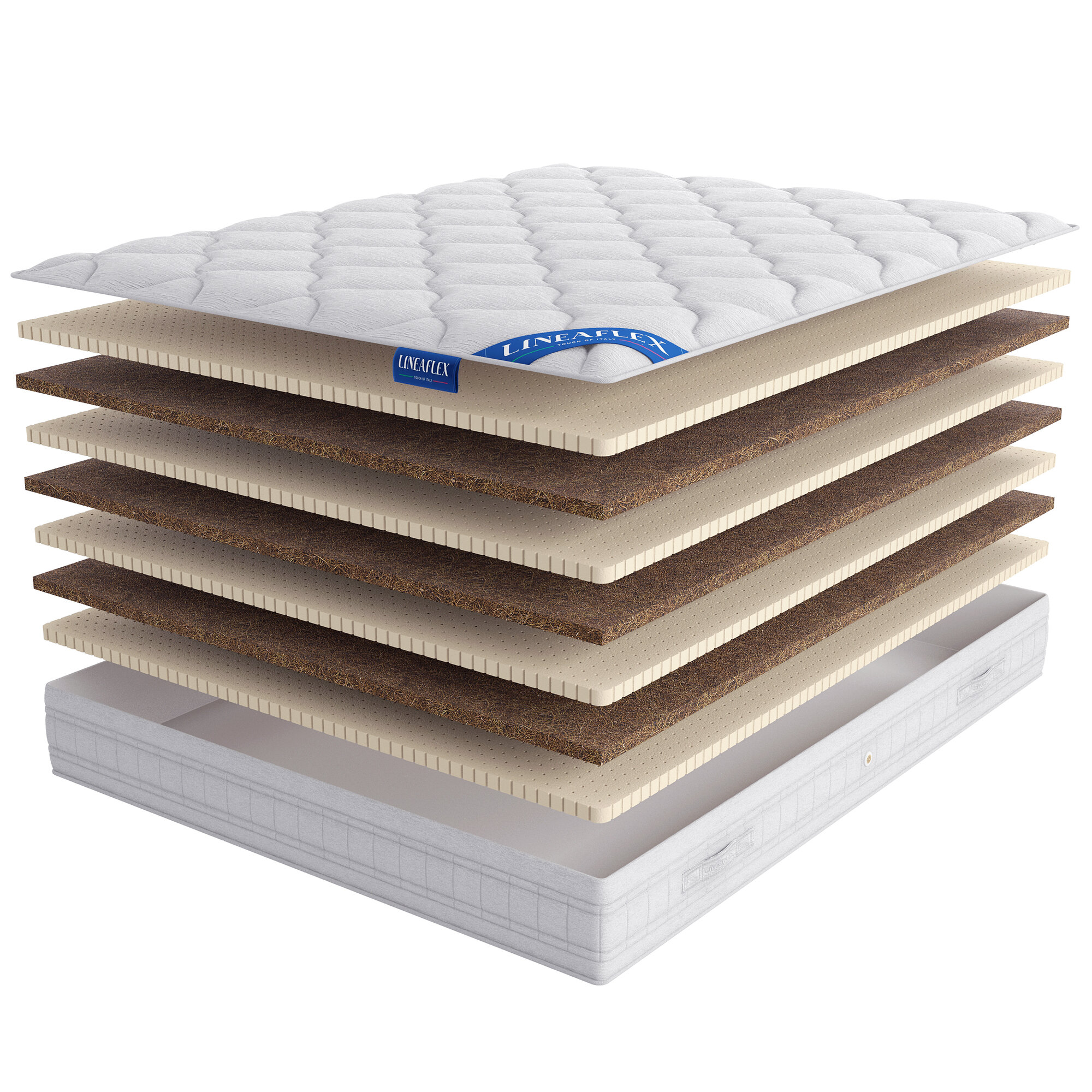 Матрас Lineaflex Lotos 90х190 анатомический жесткий кокосовый латексный Беспружинный высота 25 см