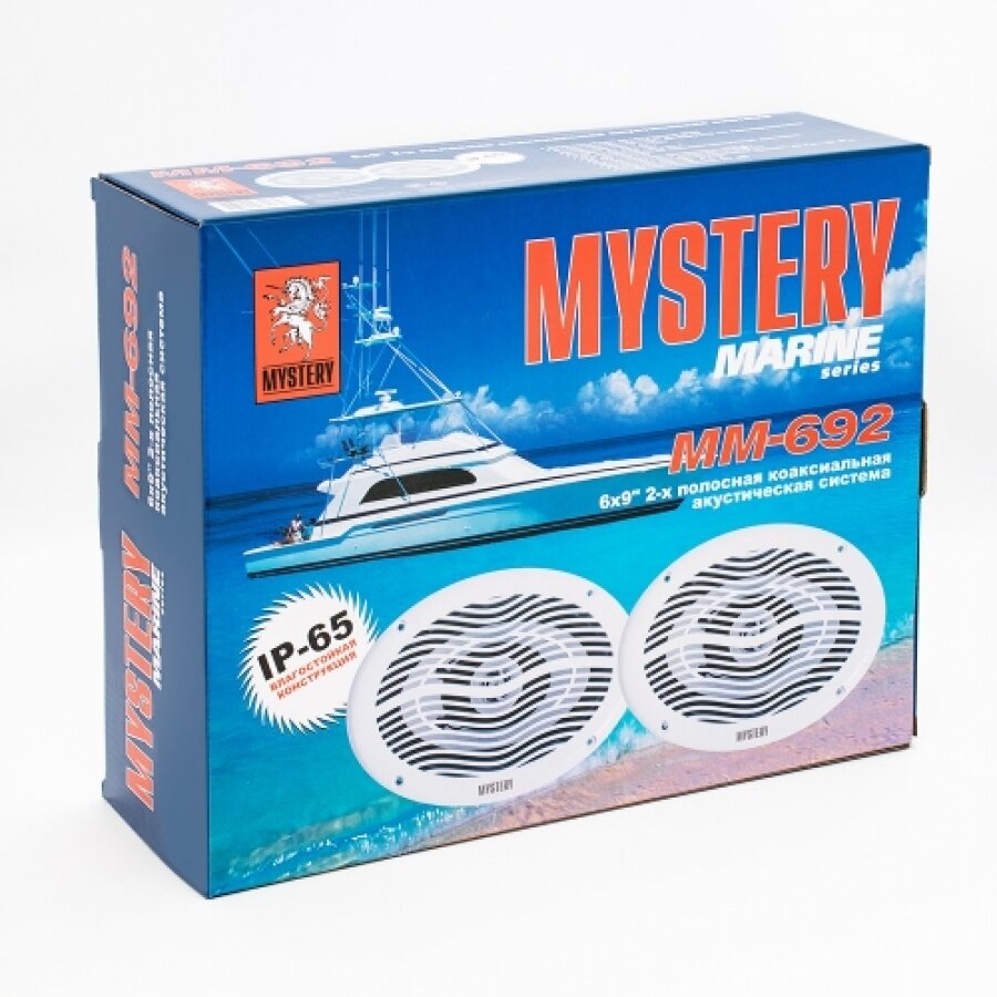 Автомобильная акустика Mystery MM 692 морская, 2-х полосные, 200Вт. белая, IP65