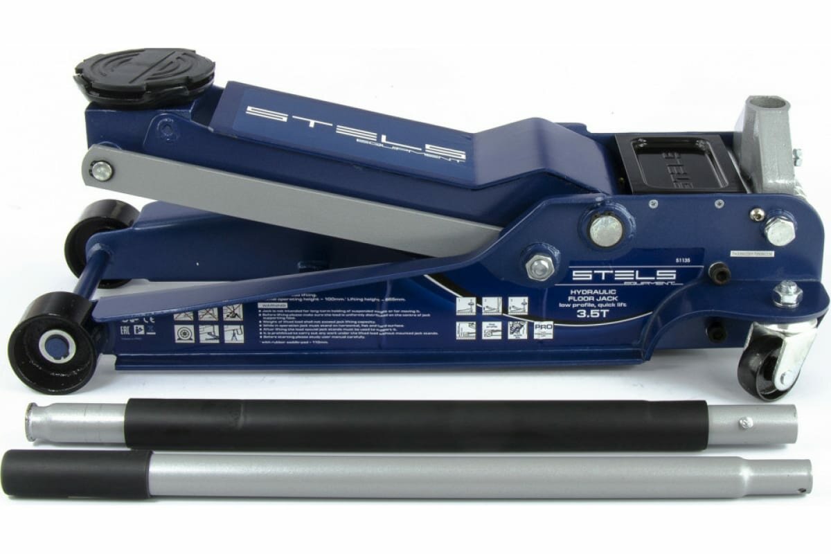 Stels 51135 Домкрат гидравл. подкатной, быстр. подъем, 3,5т LOW PROFILE QUICK LIFT, 100-565 мм, проф//