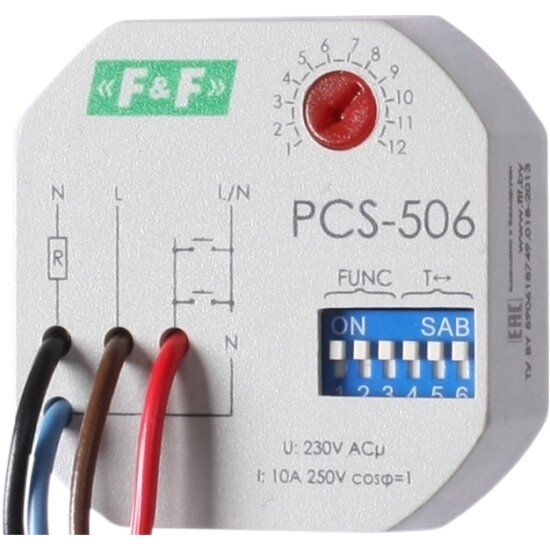Реле времени F&f PCS-506, со входом управления (8 функций), EA02.001.017