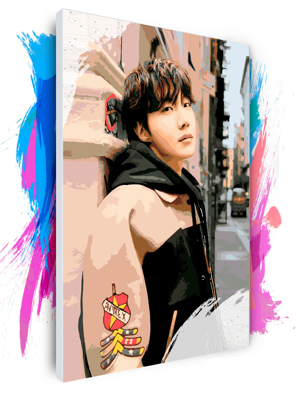 Картина по номерам на холсте BTS J-Hope - All New Hope, 40 х 60 см