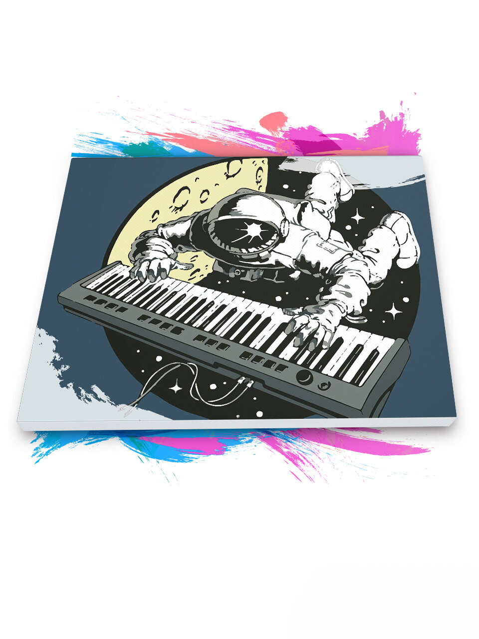 Картина по номерам на холсте Космонавт Синтезатор, 30 х 40 см