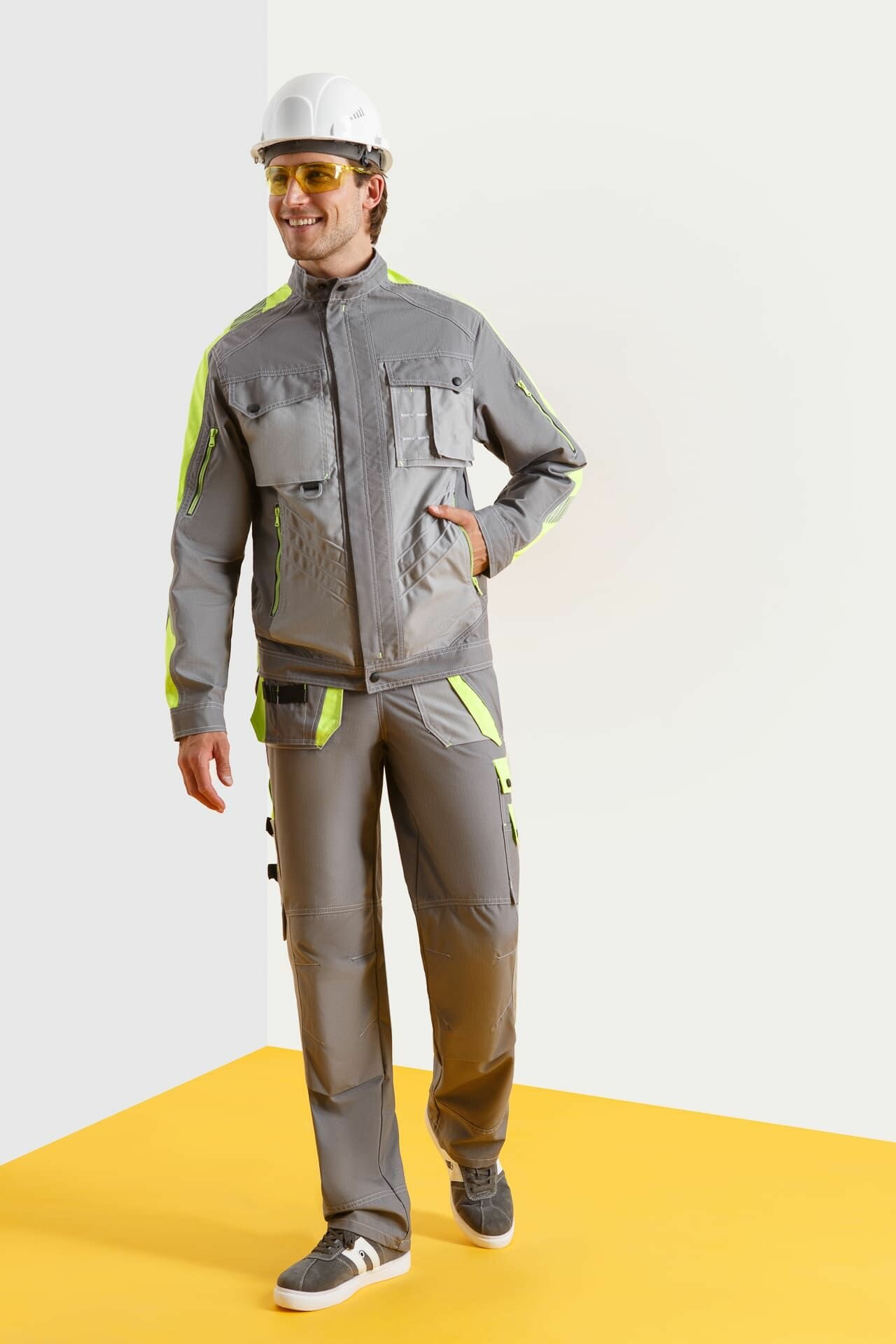 Костюм Прогресс мужской рабочий; комплект спецодежды; форма осенняя, демисезонная, летняя; куртка и штаны