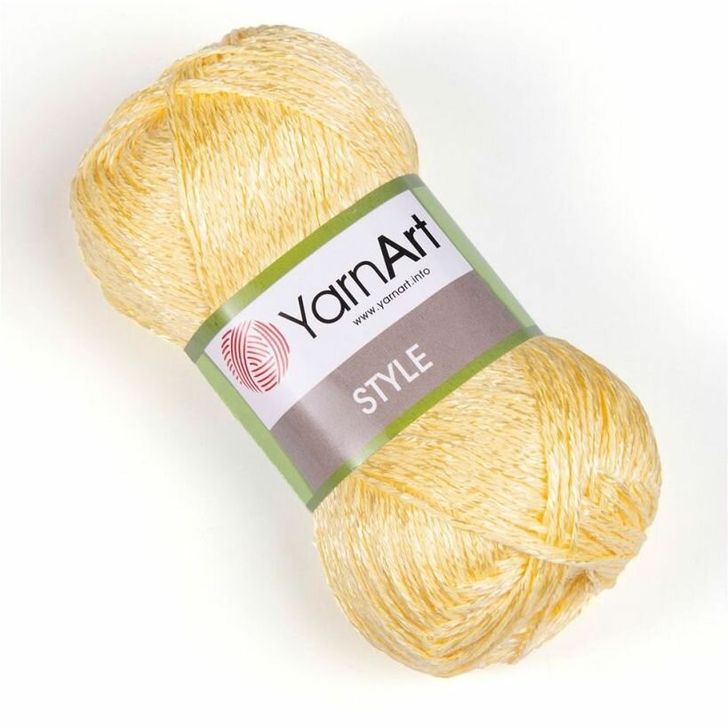 Пряжа Style (YarnArt), св. желтый - 656, 67% хлопок, 33% вискоза, 5 мотков, 50 г, 185 м.