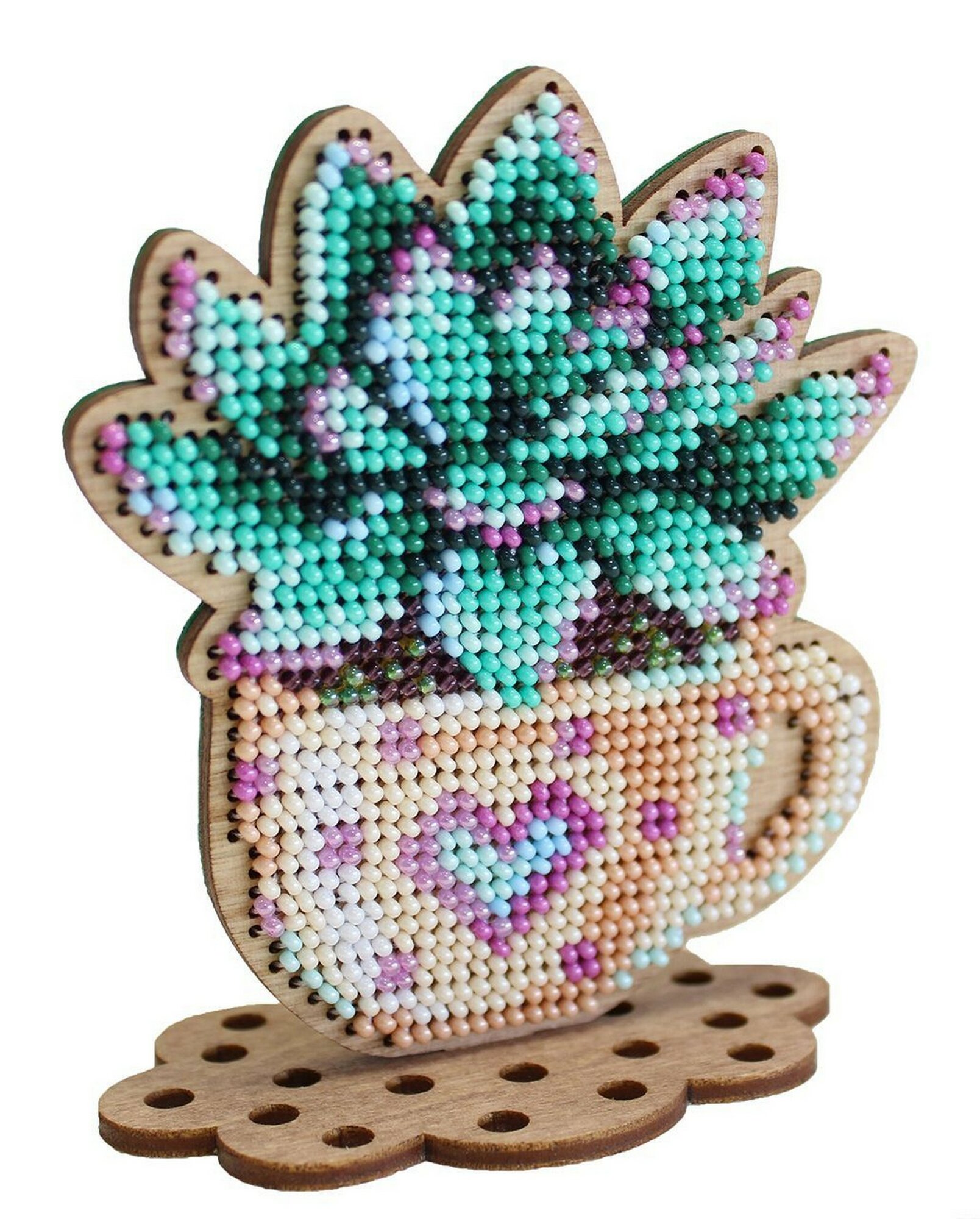 Вышивка Романтичная эхеверия 10x9x5 см.