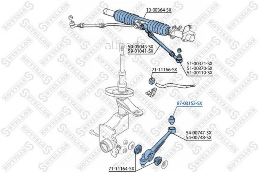 STELLOX 8703152SX сайлентблок рычага!\ Audi100
