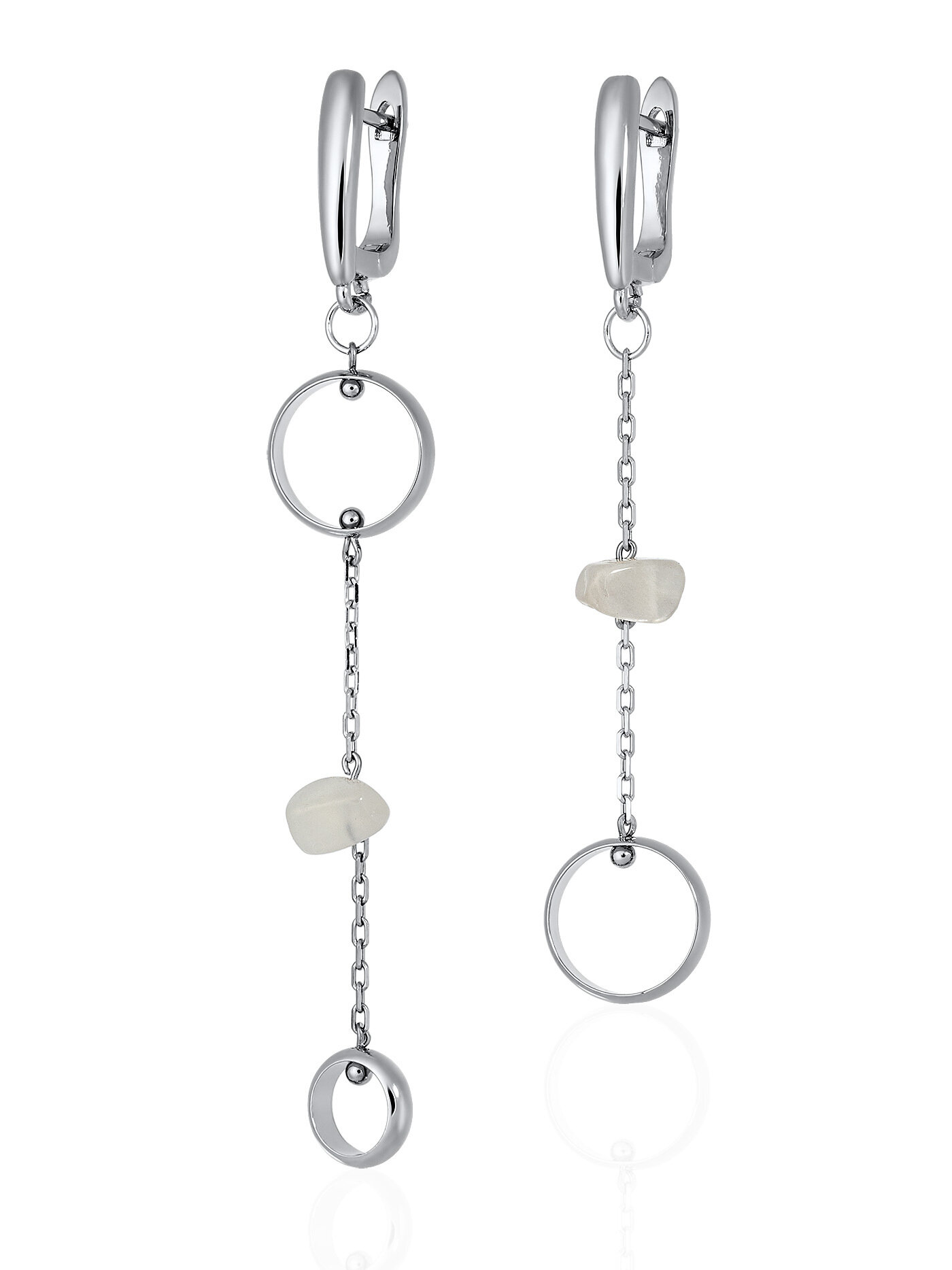 Серьги, лунный камень