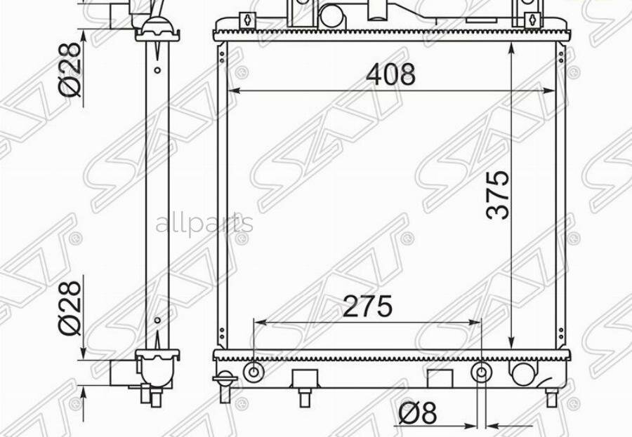 SAT MC00013 Радиатор Mitsubishi Pajero Junior 95-98 / Pajero Mini 94-98