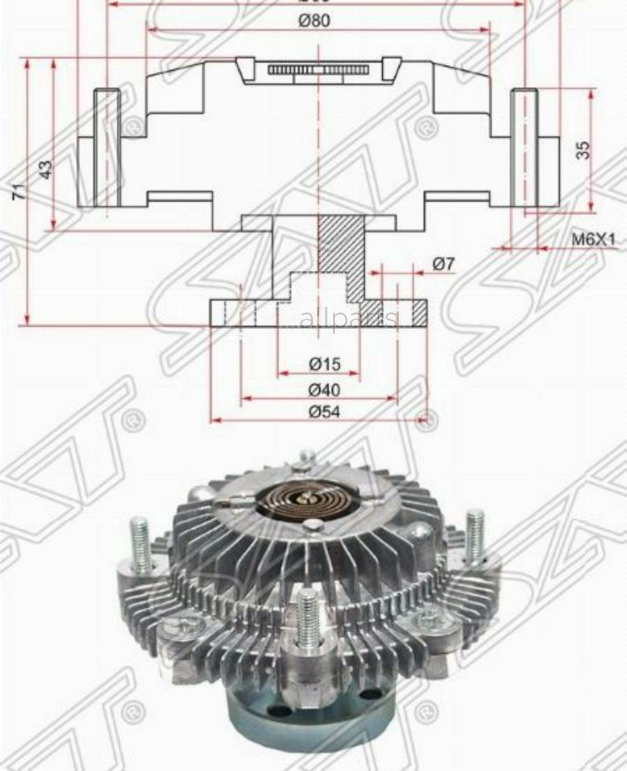 SAT ST-17120-57B00 Вискомуфта Suzuki Escudo 88-05 / Grand Vitara 97-05