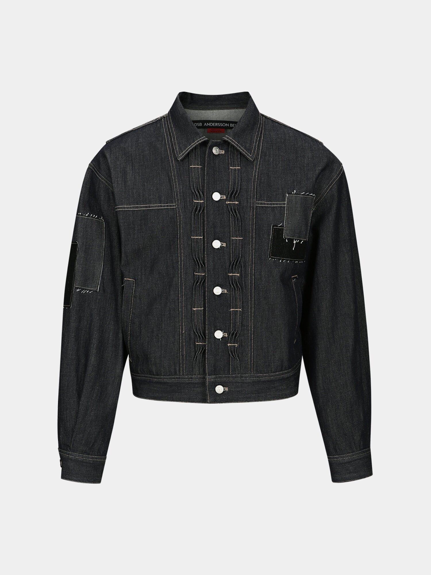 Куртка джинсовая Patchwork Wave Tuck Denim