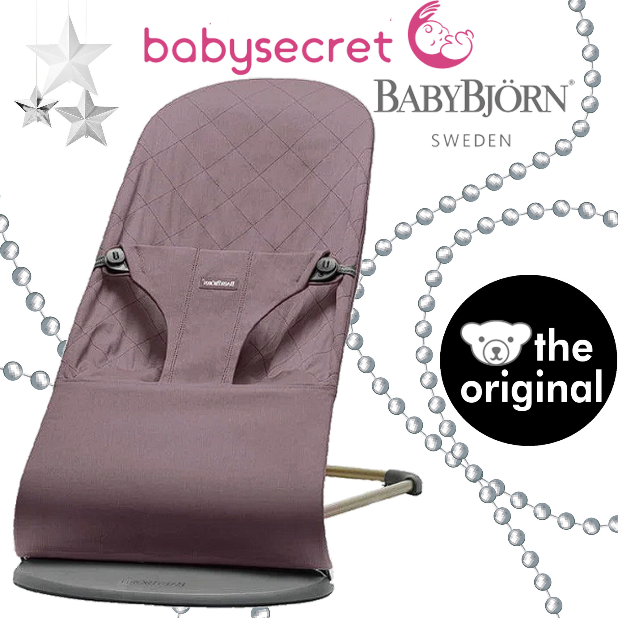 Шезлонг BabyBjorn Bliss Cotton (сиреневый) (0060.34)