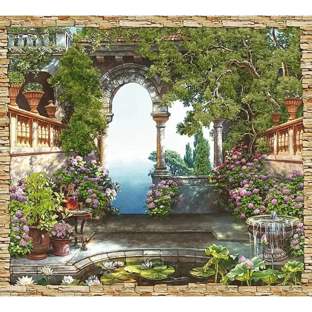 Фотообои DeliceDecor флизелиновые Ф017 Фреска Терраса 3*2,7