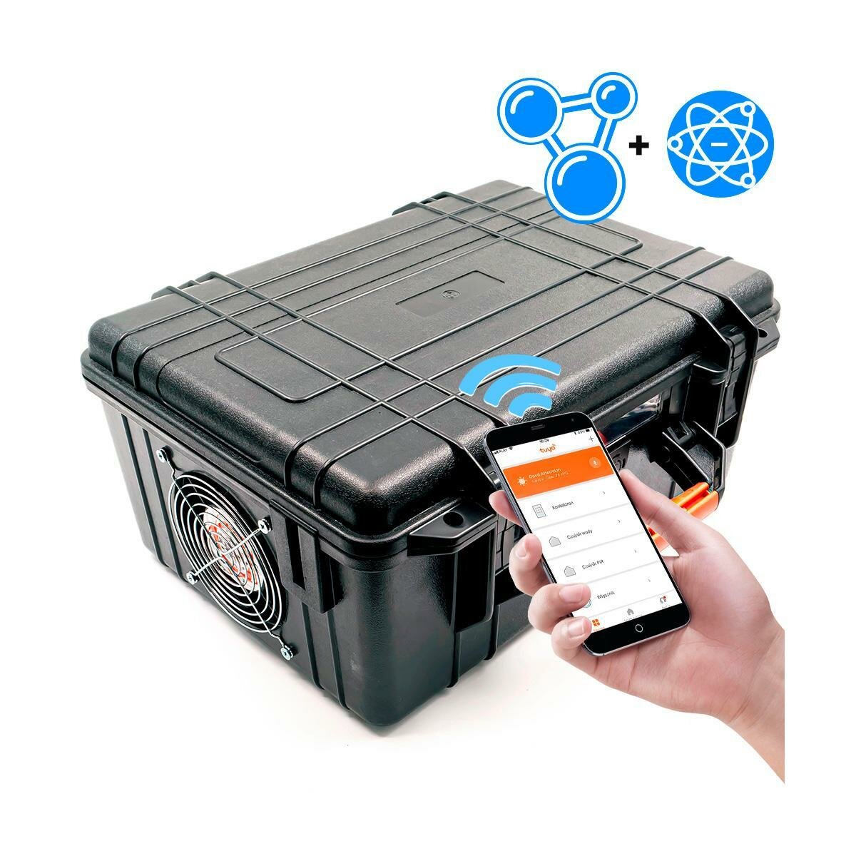 Профессиональный мобильный озонатор-ионизатор воздуха Добро-Zон-TUYA V-80+20 (Q24465DOB) генератор озона и ионов с приложением TUYA Wi-Fi и датчиком