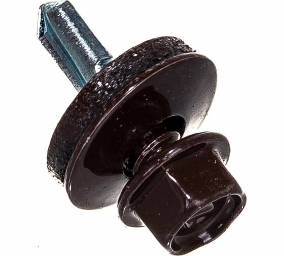 Кровельный саморез КР сверло 5,5х19 RAL-8017 шоколадно-коричневый, 60 шт, коробка с окном 125702