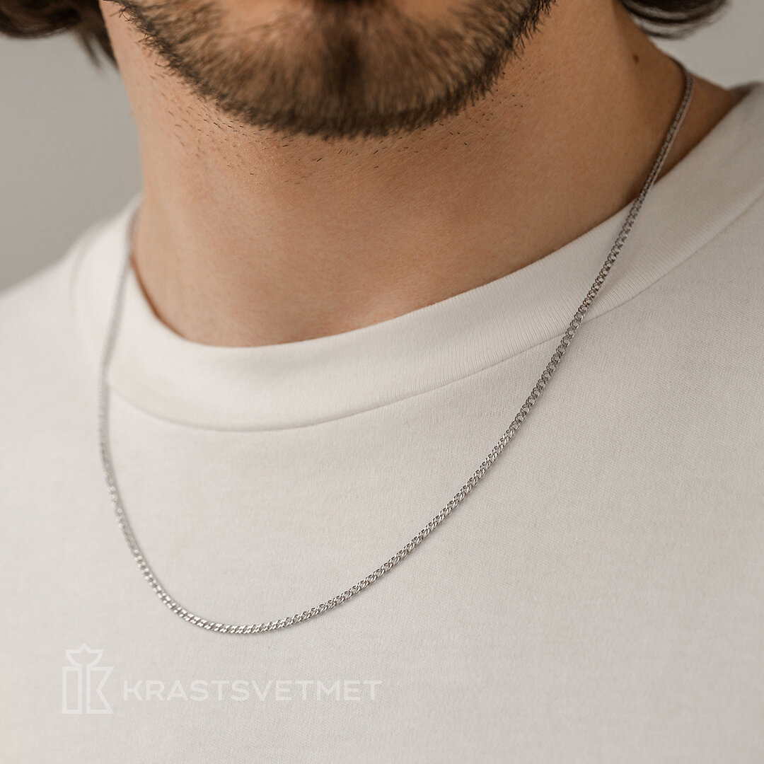 Цепь серебро, 925 проба, родирование