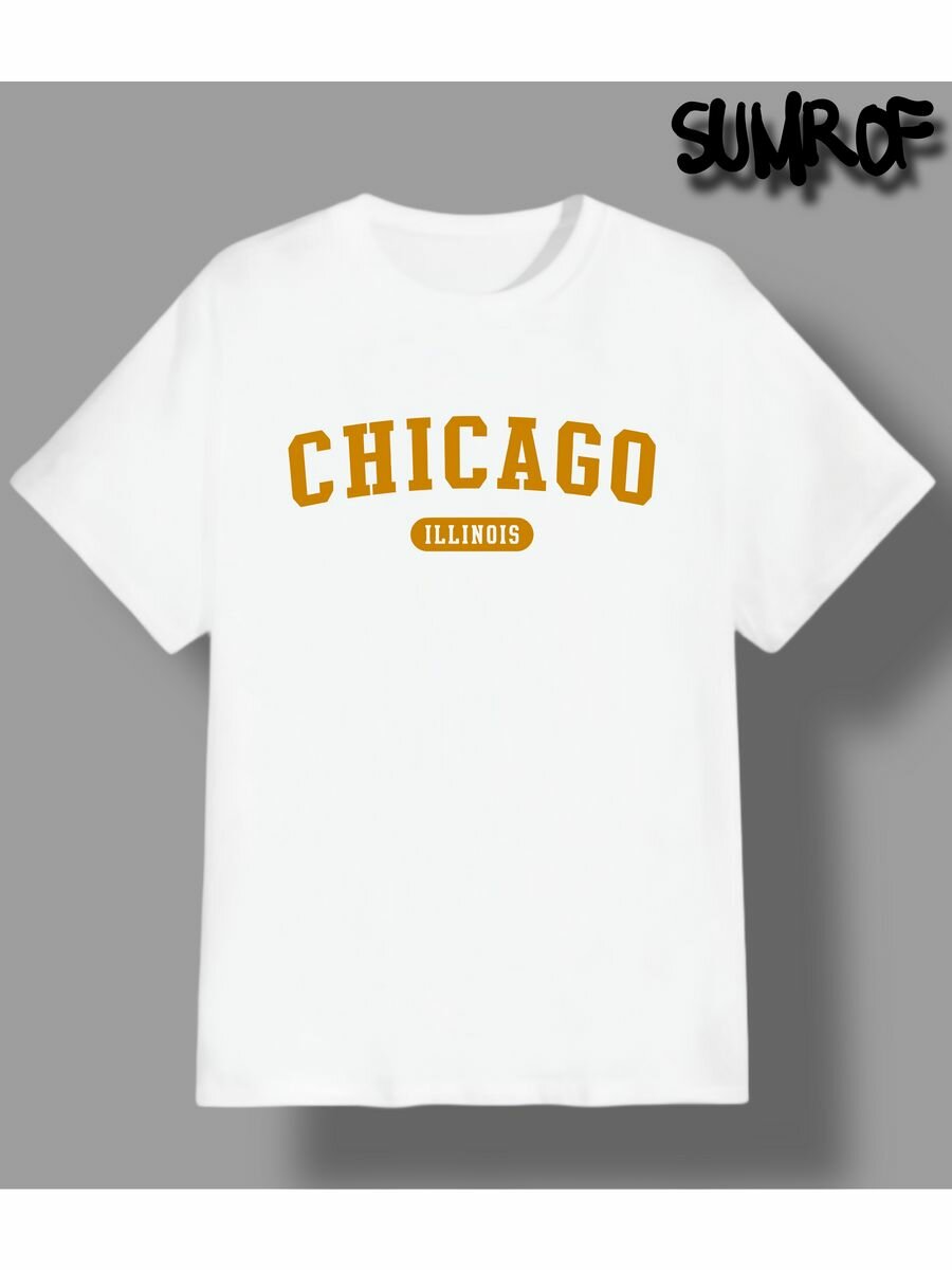 Футболка с надписью чикаго chicago