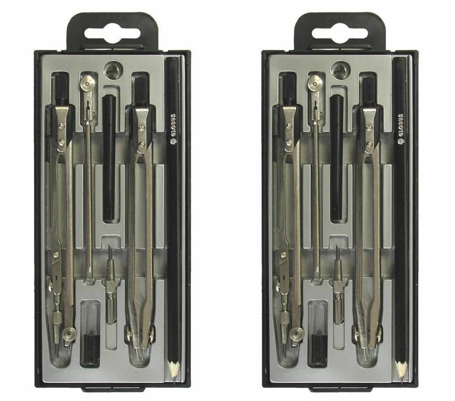 Globus Набор Техника чертежный 155 мм, 8 предметов, 2 уп.